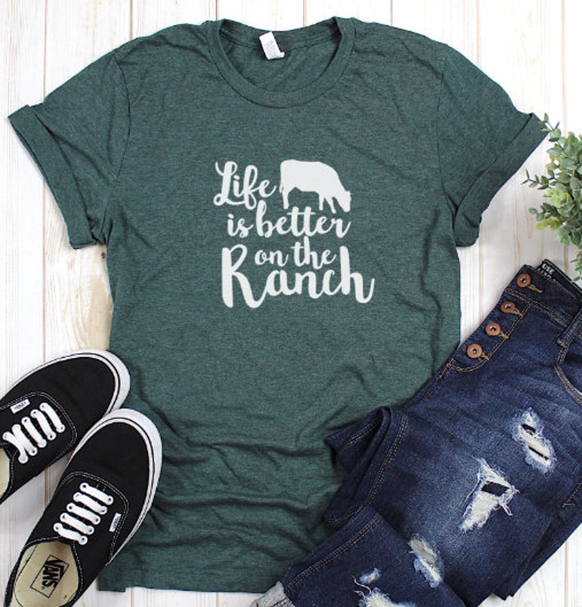 Life is Better on the Ranch© Ranch T Shirt Western Womens - Etsy