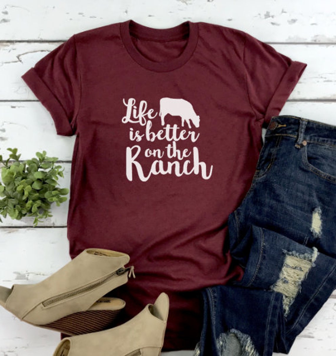 Life is Better on the Ranch© Ranch T Shirt Western Womens | Etsy