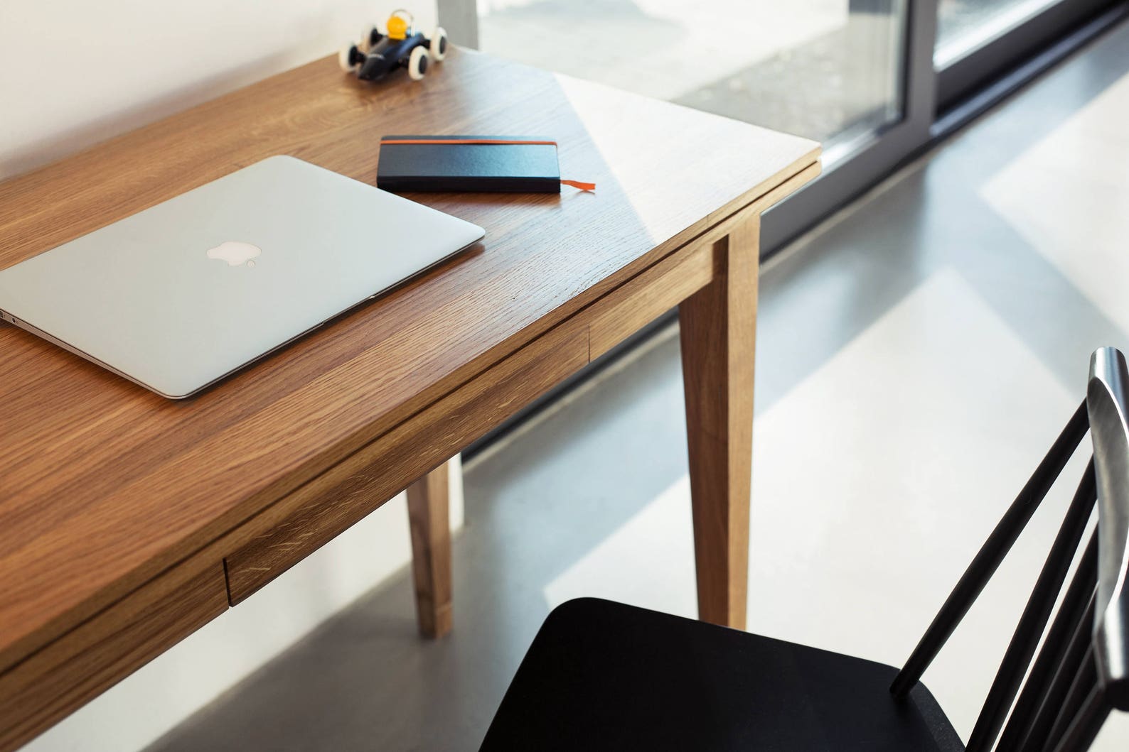 Small Office Desk Oak Wood Console Desk Solid Wood REKORD Furniture - Etsy