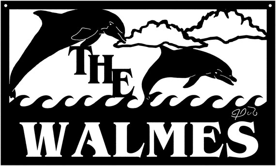 24 x 14.375 Dolphin Name Sign | Etsy