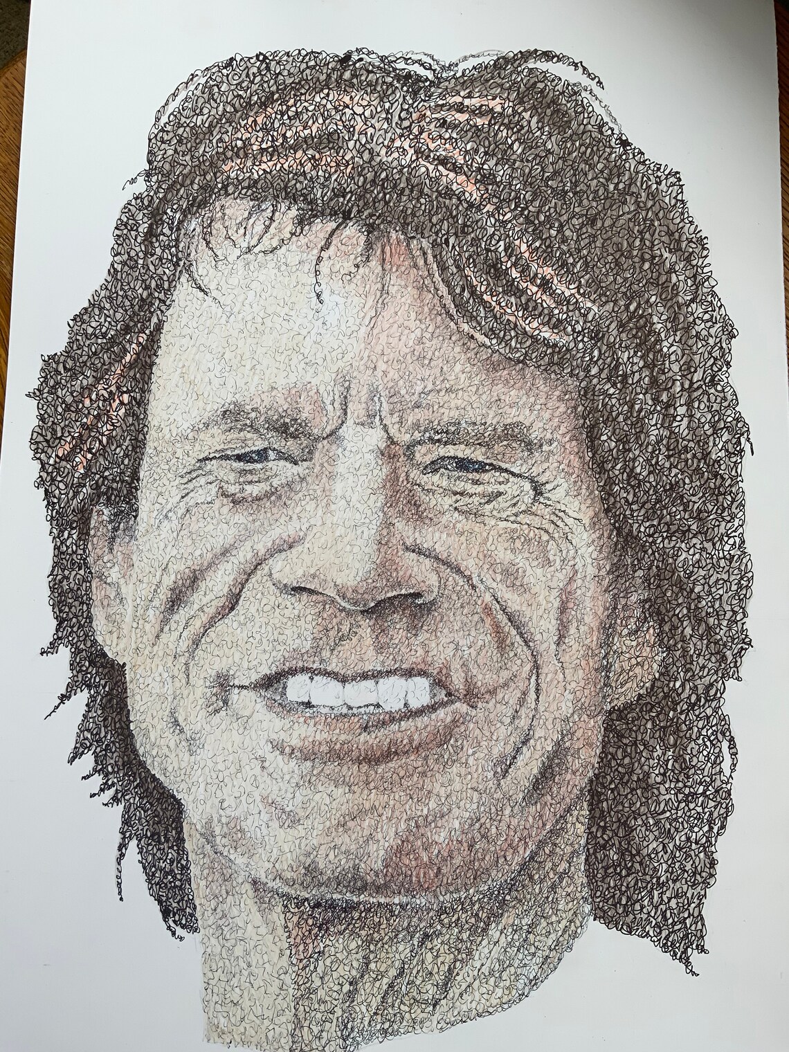 A Portrait of Mick Jagger - Etsy UK