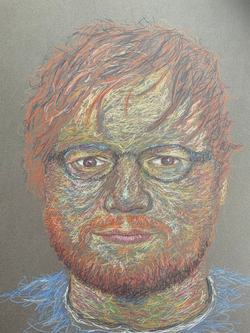 A Portrait of Ed Sheeran - Etsy