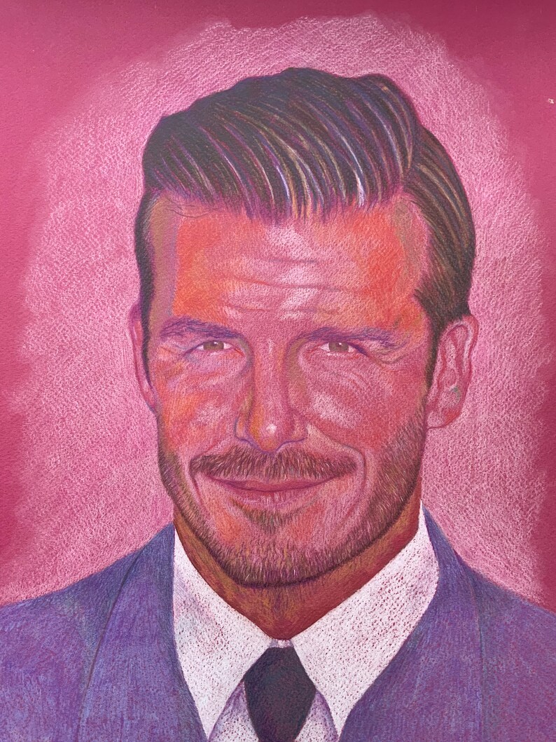 Portrait of David Beckham - Etsy