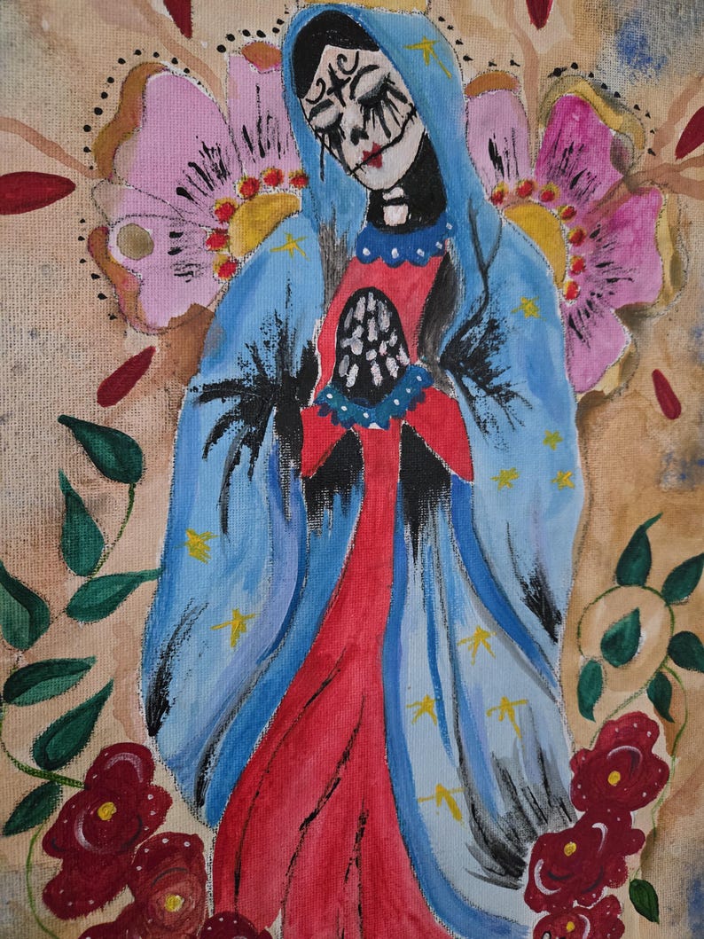 Santa Muerte. Abstract Portrait. 2024. - Etsy