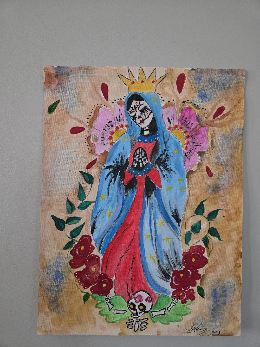 Santa Muerte. Abstract Portrait. 2024. - Etsy
