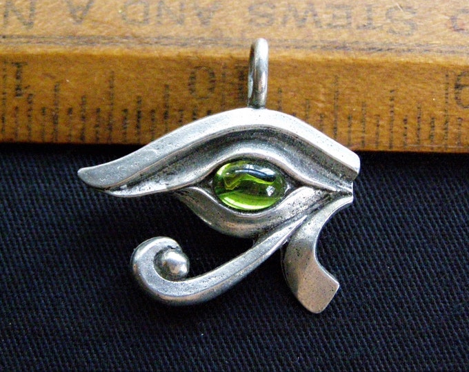 Rare Vintage Evil Eye Pewter Glass Pendant by Roger Wheeler 1990s ...