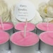 PINK TEA LIGHTS Pack of 6 Unscented Tea Lights, Natural Soy Wax ...