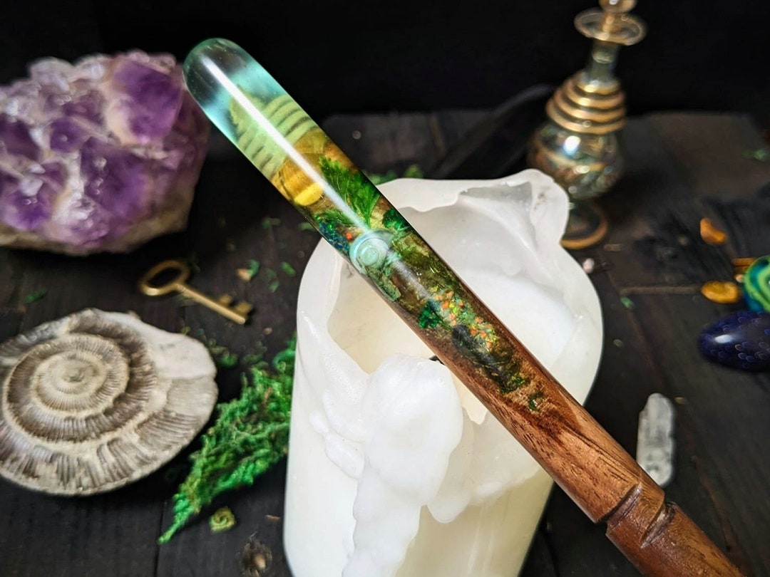 Magic Wand Wooden Wizard Wand Walnut Wood and Resin Wands for ...