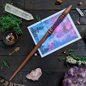 Wizard Wands Magic Wand Crystal Geode Wand Wooden Wand - Etsy