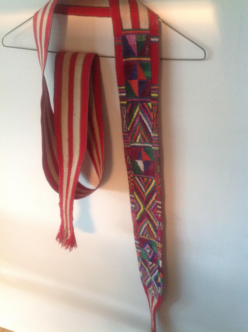 Guatemalan Woven and Embroidered Faja/sash From Nebaj Community - Etsy
