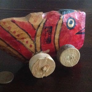 Japanese Mingei Vintage Folk Art Signed Wooden Fish Toy - Etsy