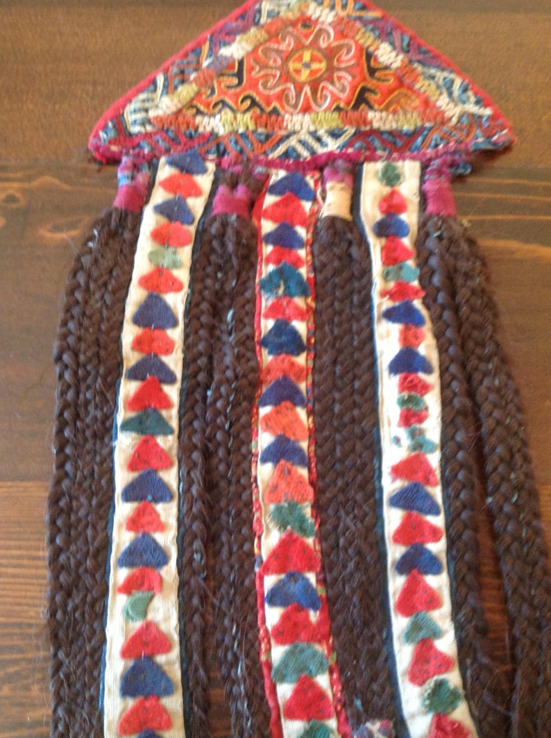 Lakai Uzbek Tribal Triangular Braided Embroidered Appliqued - Etsy