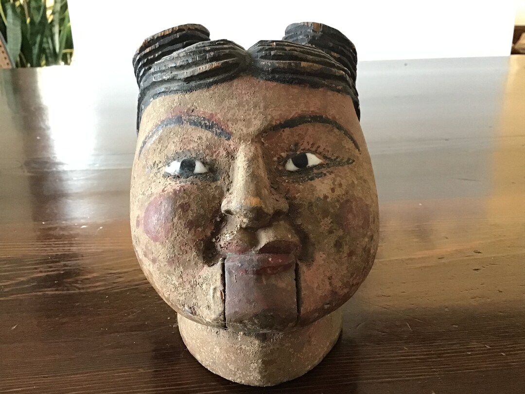 Burmese Large Wooden Puppet Head - Etsy
