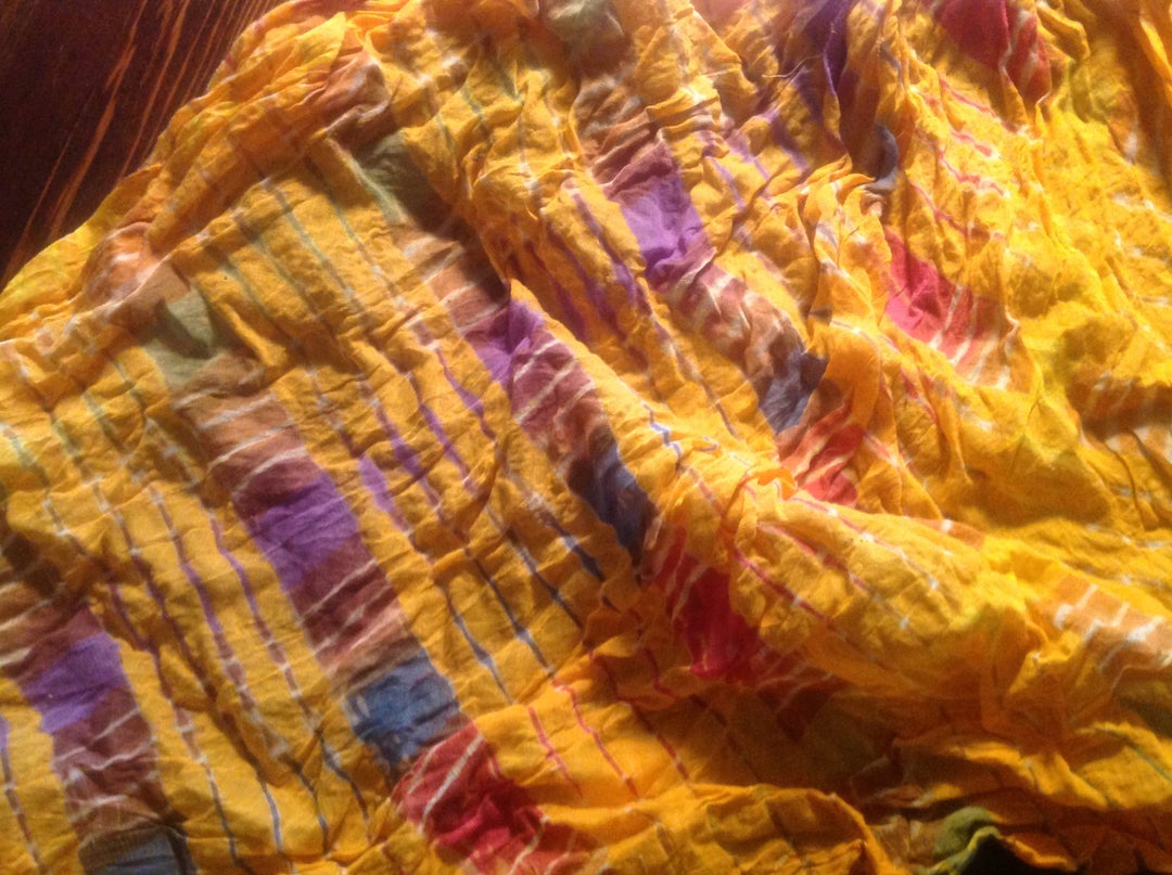 India Turban Cloth Cotton Textile Leheriya Technique - Etsy