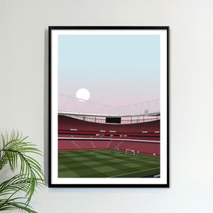Emirates Stadium -arsenal Inspired Stadium Print Artwork ,north London ...