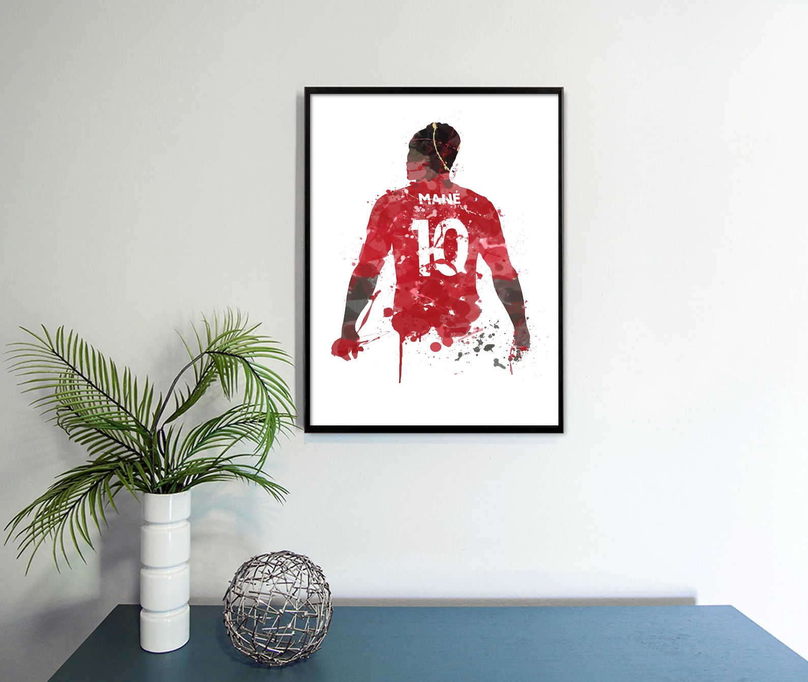Mane Number 10 Liverpool Inspired Art Print Football Art - Etsy Hong Kong