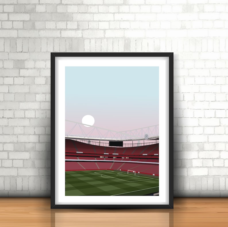 Emirates Stadium arsenal Inspired Stadium Print Artwork - Etsy UK