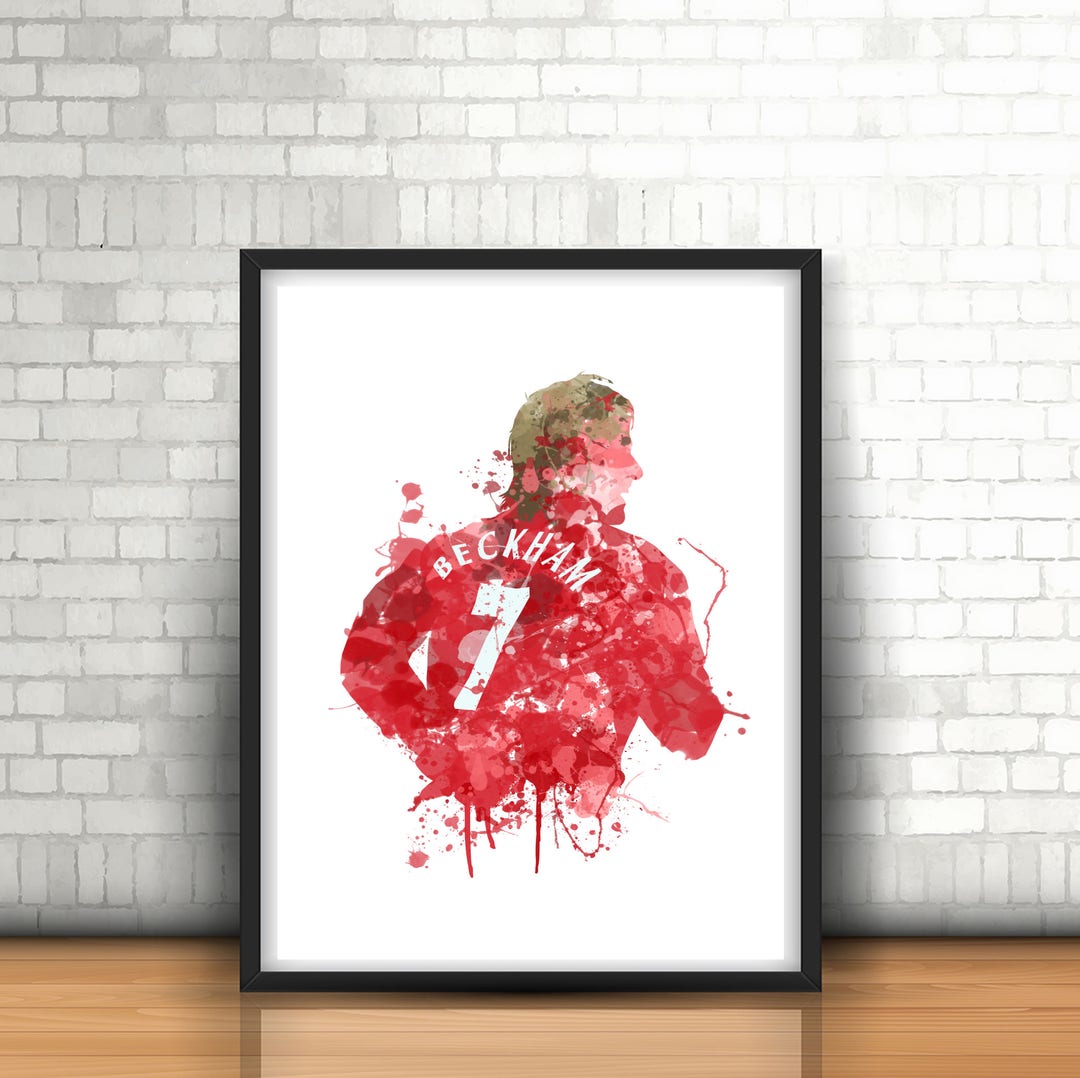 David Beckham Digital Download Manchester United Legend Art Print ...