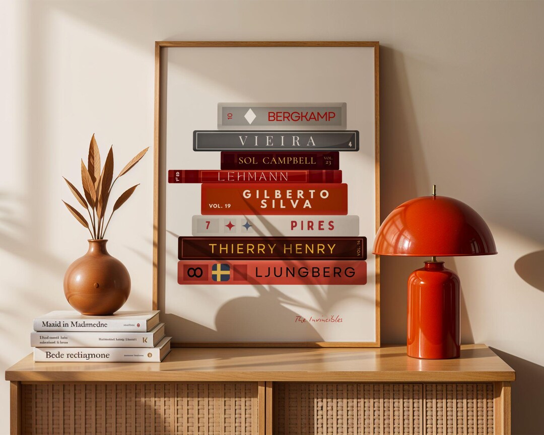 The Invincibles Book Stack Art Print | 2003–04 Season Wall Art | the ...