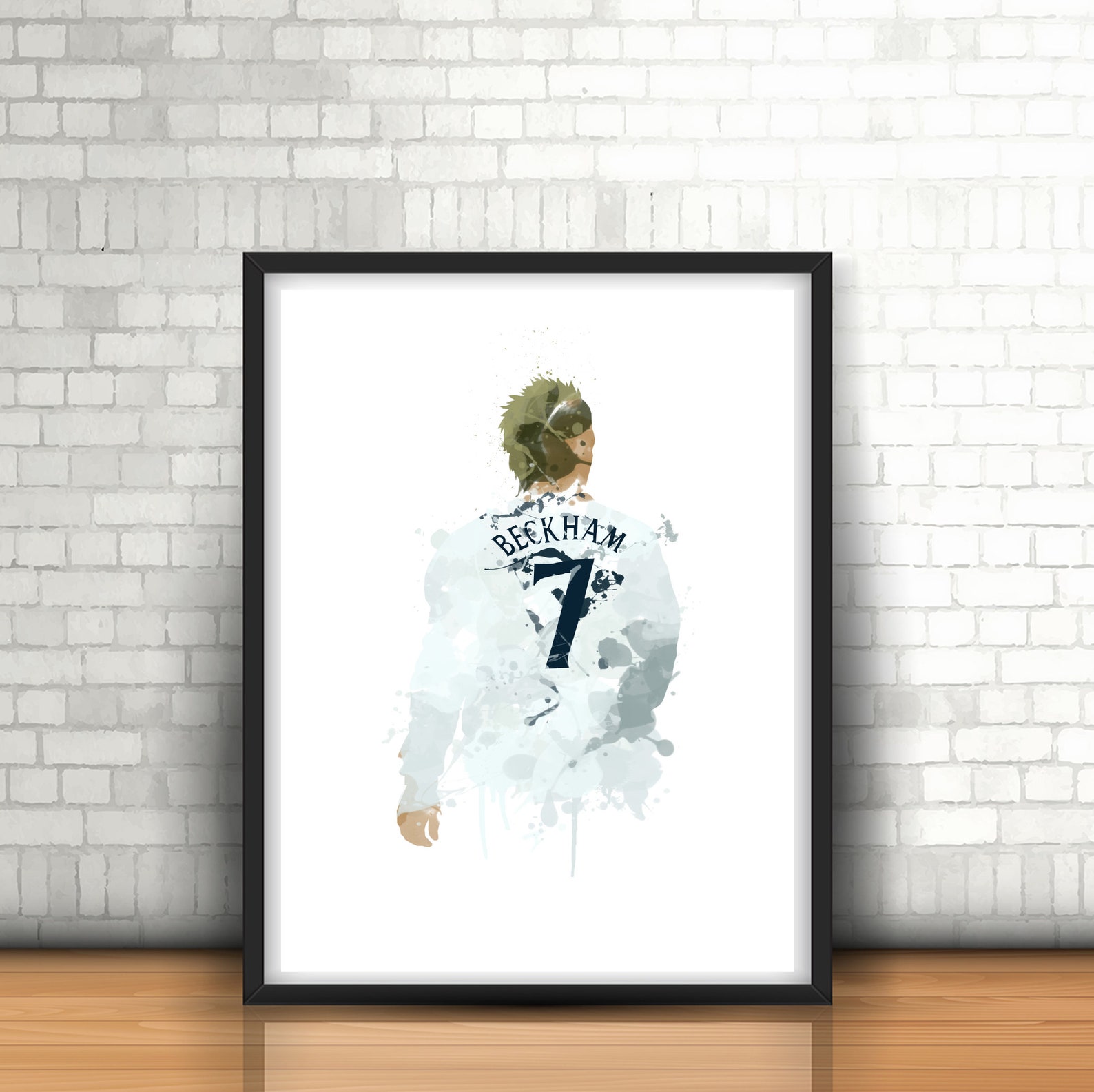 David Beckham England Legend Art Print, Football Art, Mancave Decor ...
