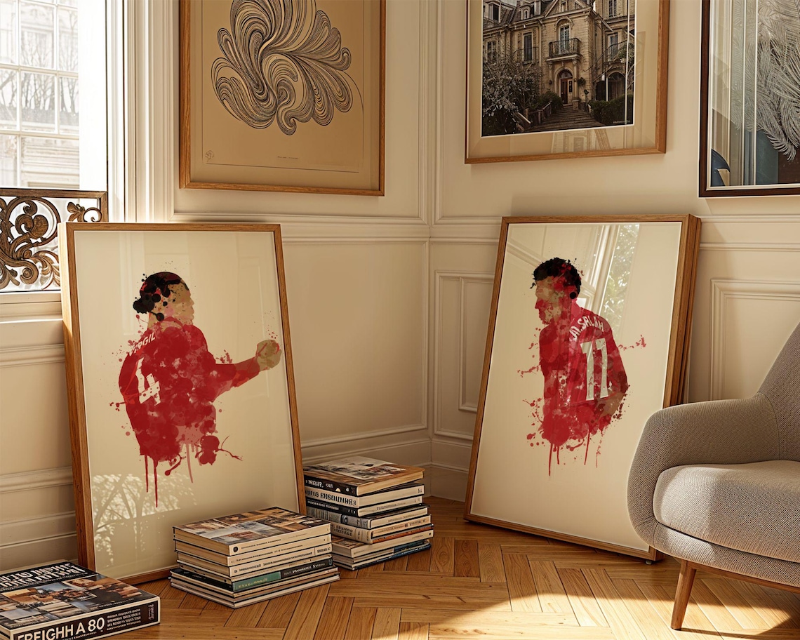 Liverpool Champions Art Prints Set of 4, Football Art, Mancave Decor ...