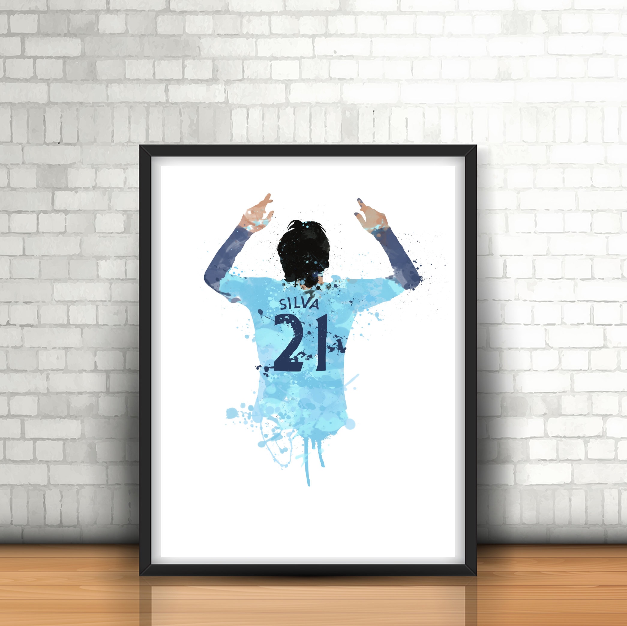 Man City Inspired Art Prints Set of 4 Club Legends Football - Etsy UK