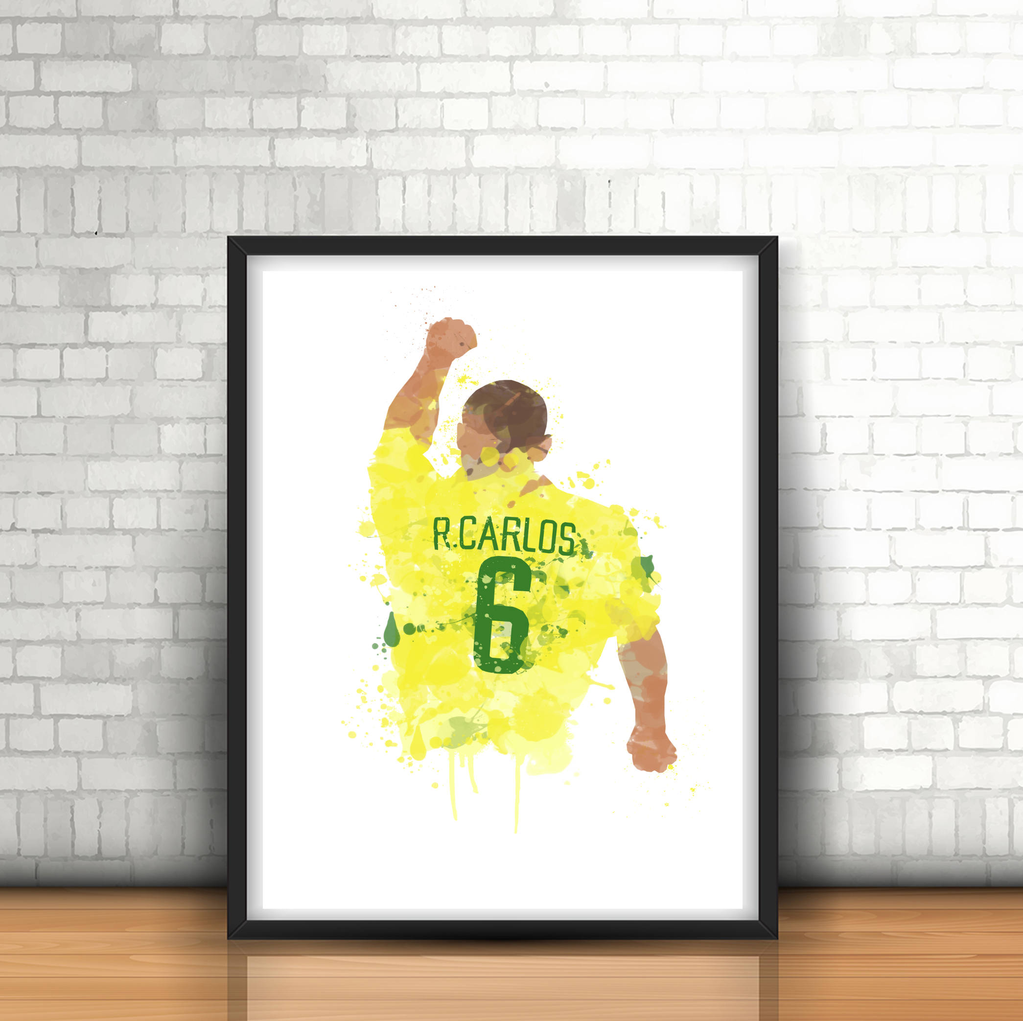 Brazilian Legends Art Prints Set of 4, Football Art, Mancave Decor ...