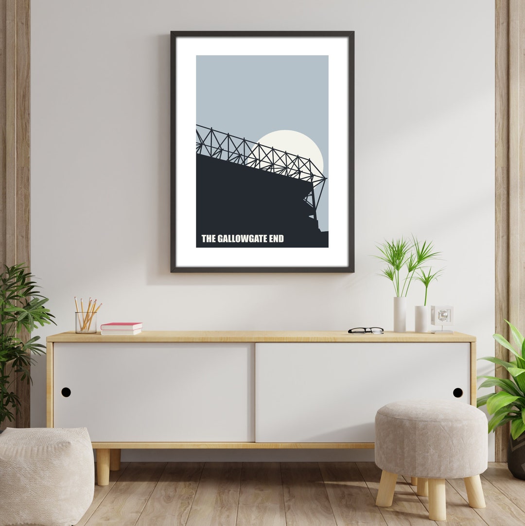 The Gallowgate End- St James Park Stadium Art Print the Magpies ...