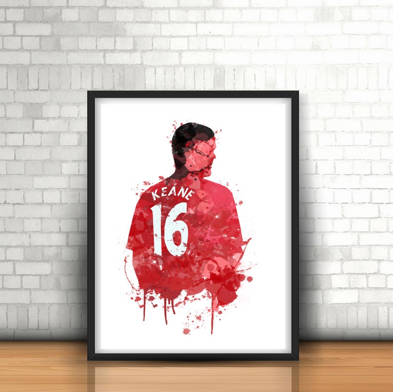 Roy Keane Digital Download Manchester United Legend Art Print | Etsy