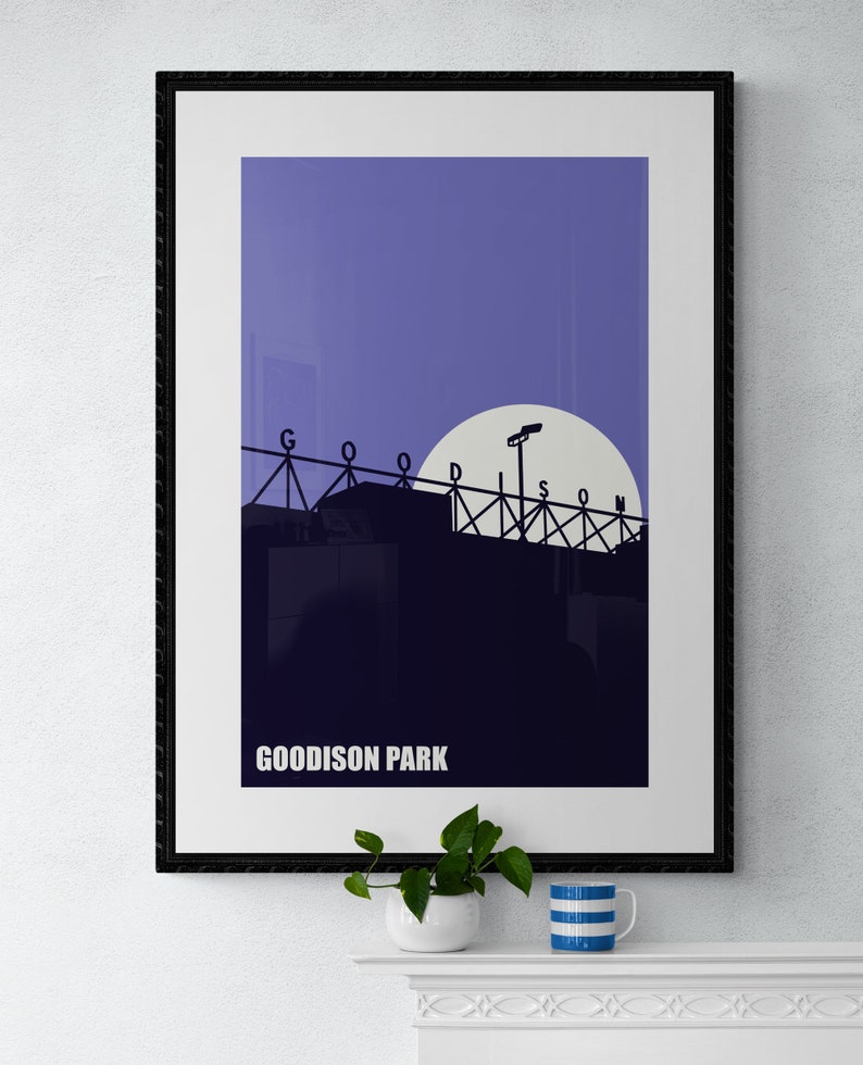 Goodison - Park End Stand Sign Stadium Art Print, the Toffees ...