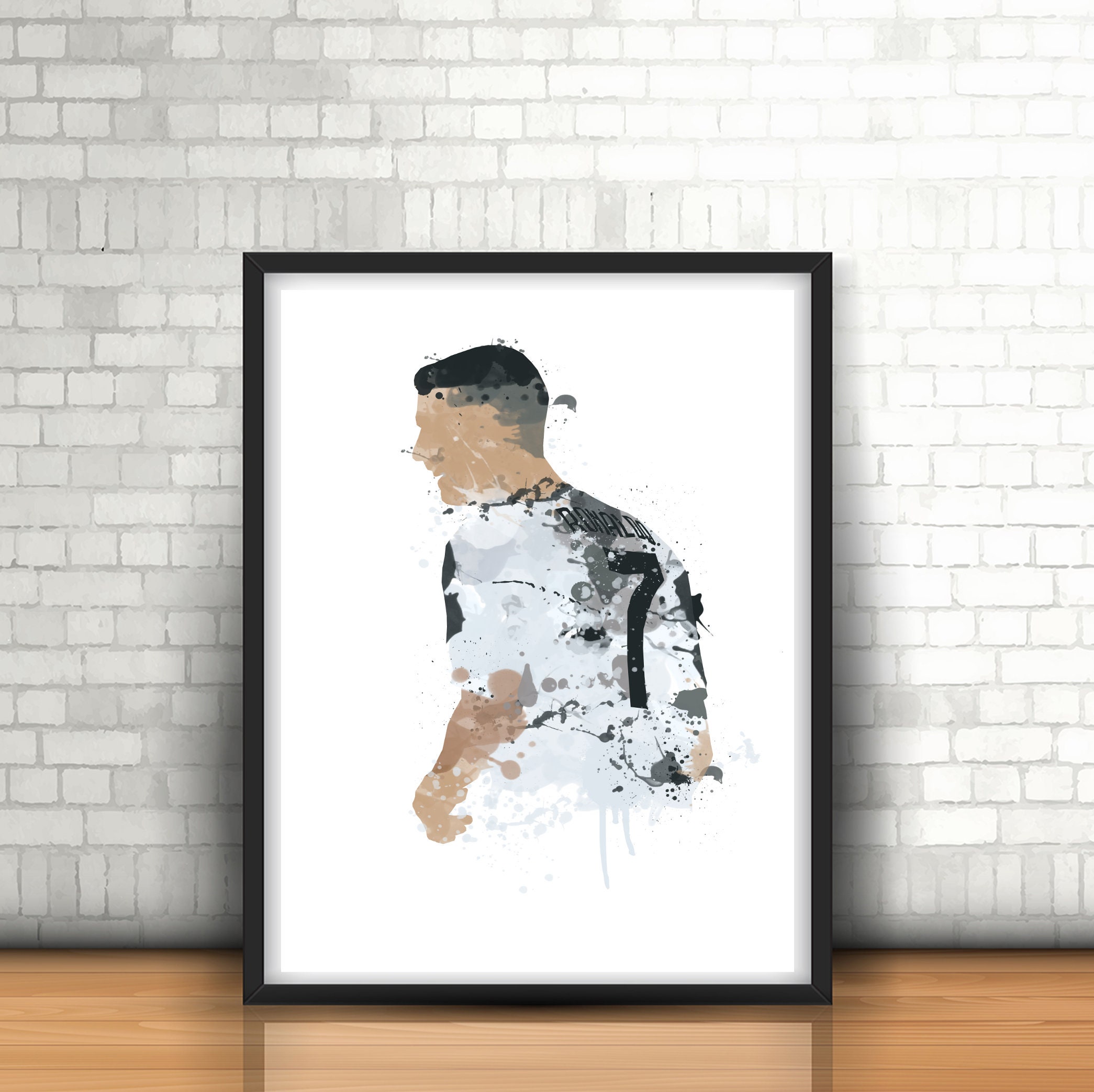 Cristiano Ronaldo Digital Download Juventus Printable Art, Football Art ...