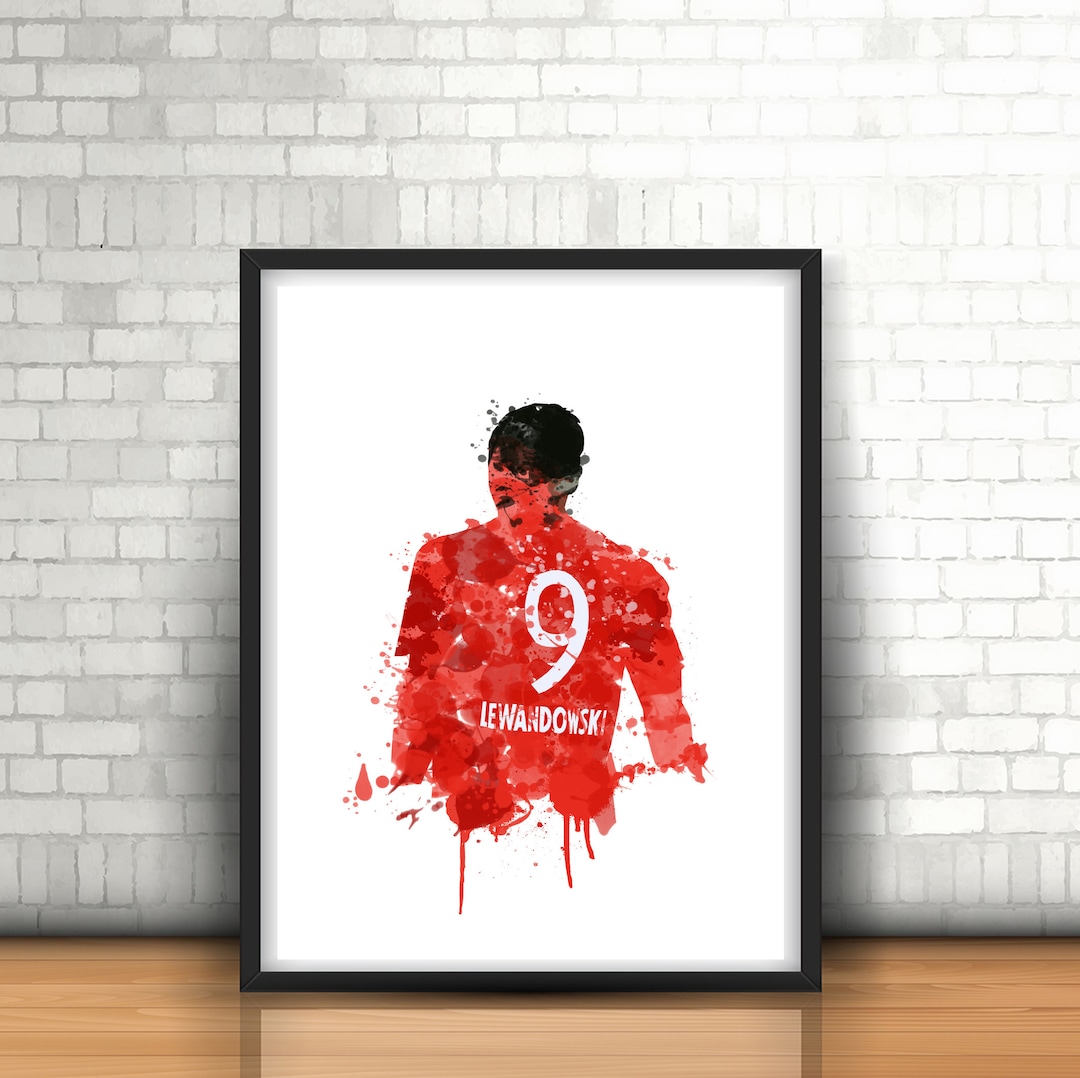 Robert Lewandowski Inspired Bayern Munich Legend Art Print, Football ...
