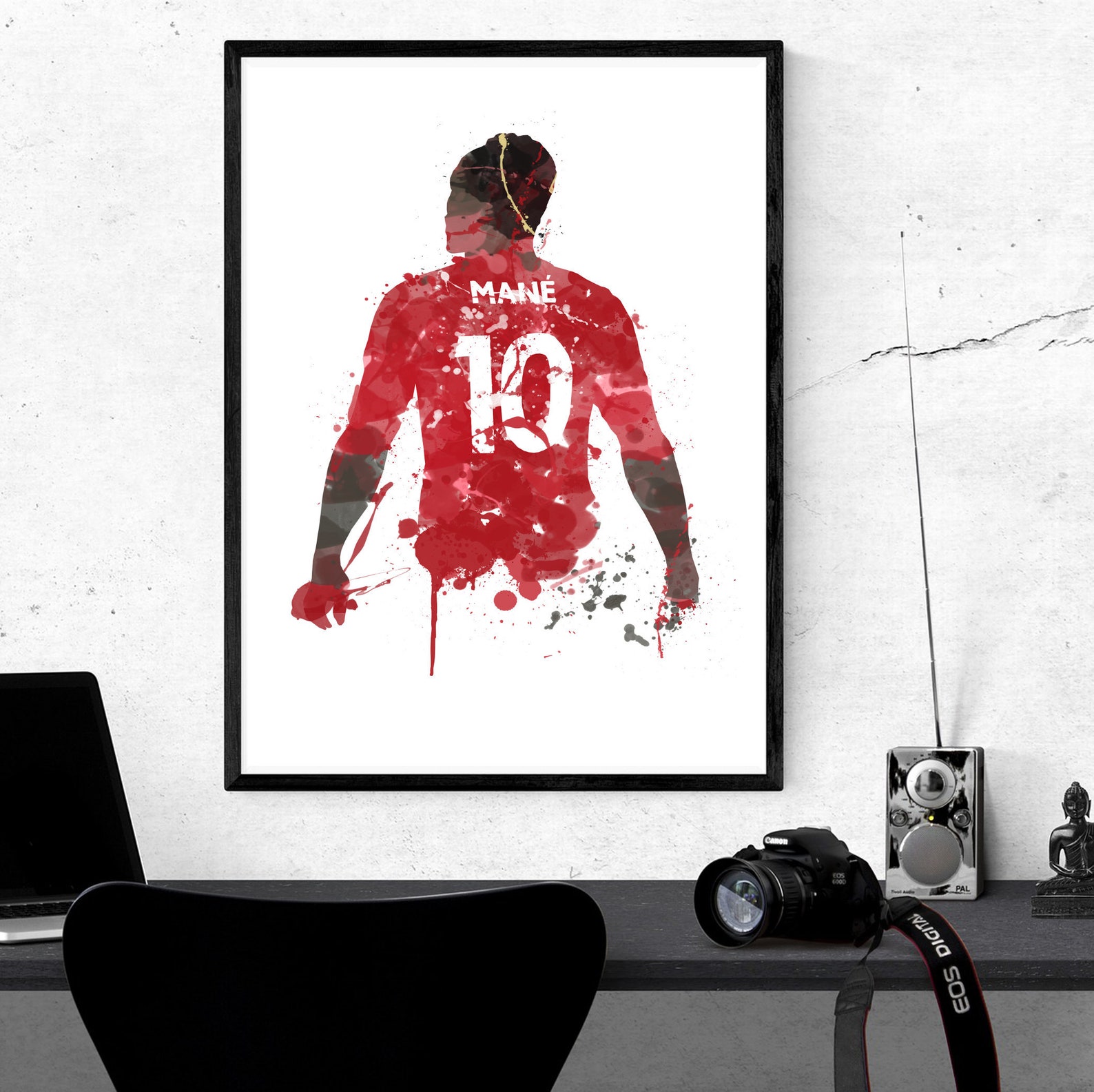 Mane Number 10 Liverpool Inspired Art Print Football Art - Etsy Hong Kong
