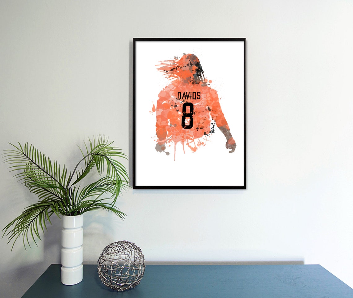 Edgar Davids Art Print Football Art Mancave Decor Footy Art | Etsy