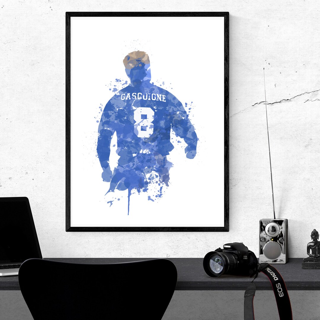 Paul Gascoigne (gazza) Glasgow Rangers Legend Art Print, Football Art ...