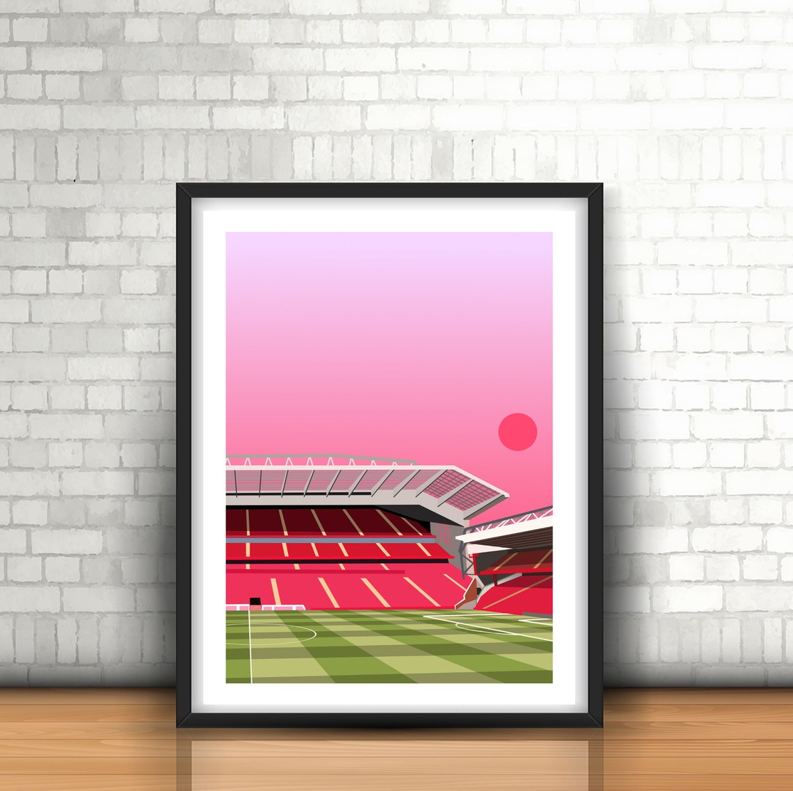 Anfield Liverpool F.C. Stadium Print Artwork the Reds, Minimalist Art ...