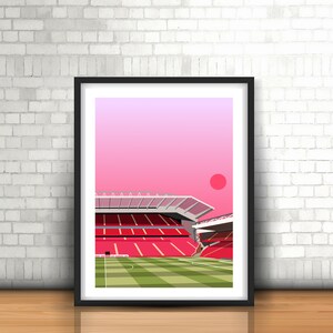 Anfield Liverpool F.C. Stadium Print Artwork the Reds, Minimalist Art ...