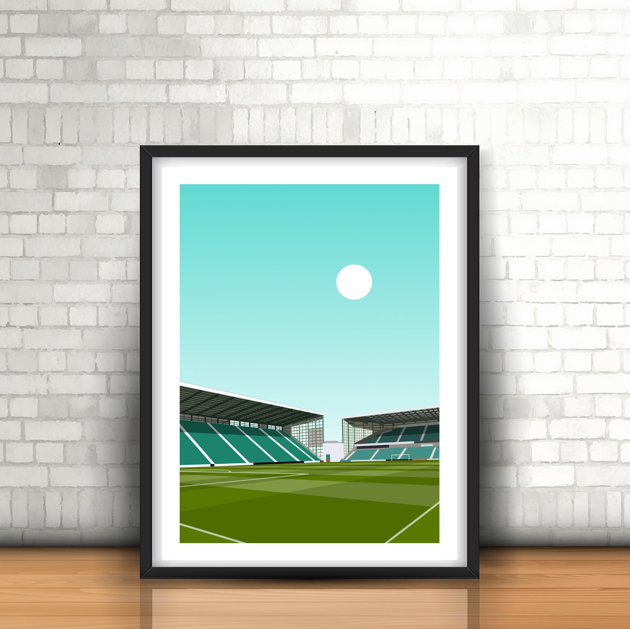 Easter Road - Hibernian Stadium Print Artwork, Hibs , Minimalist Art ...