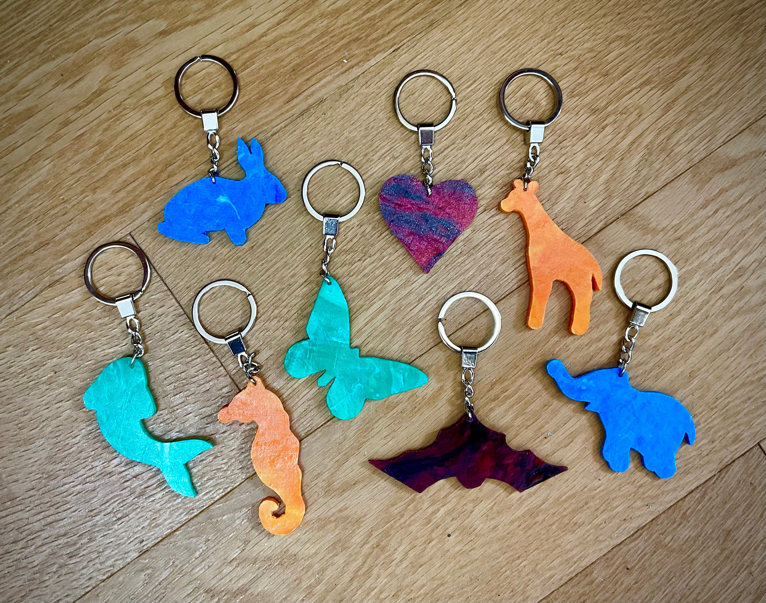 Animal Keyring 100% Recycled Plastic Keyring - Etsy UK