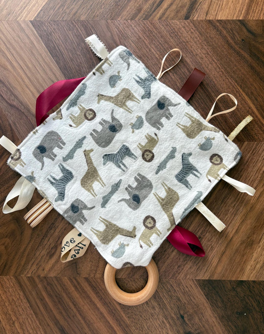 Baby Crinkle Taggy Toy Safari - Etsy