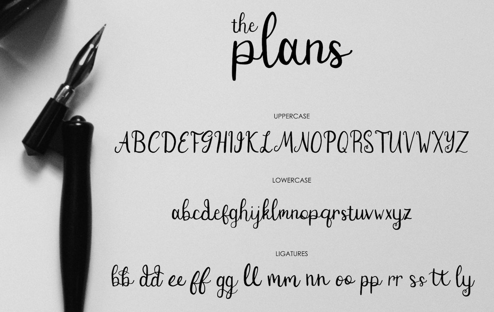 The Plans Hand-lettered Font Cursive Typography Font Files | Etsy