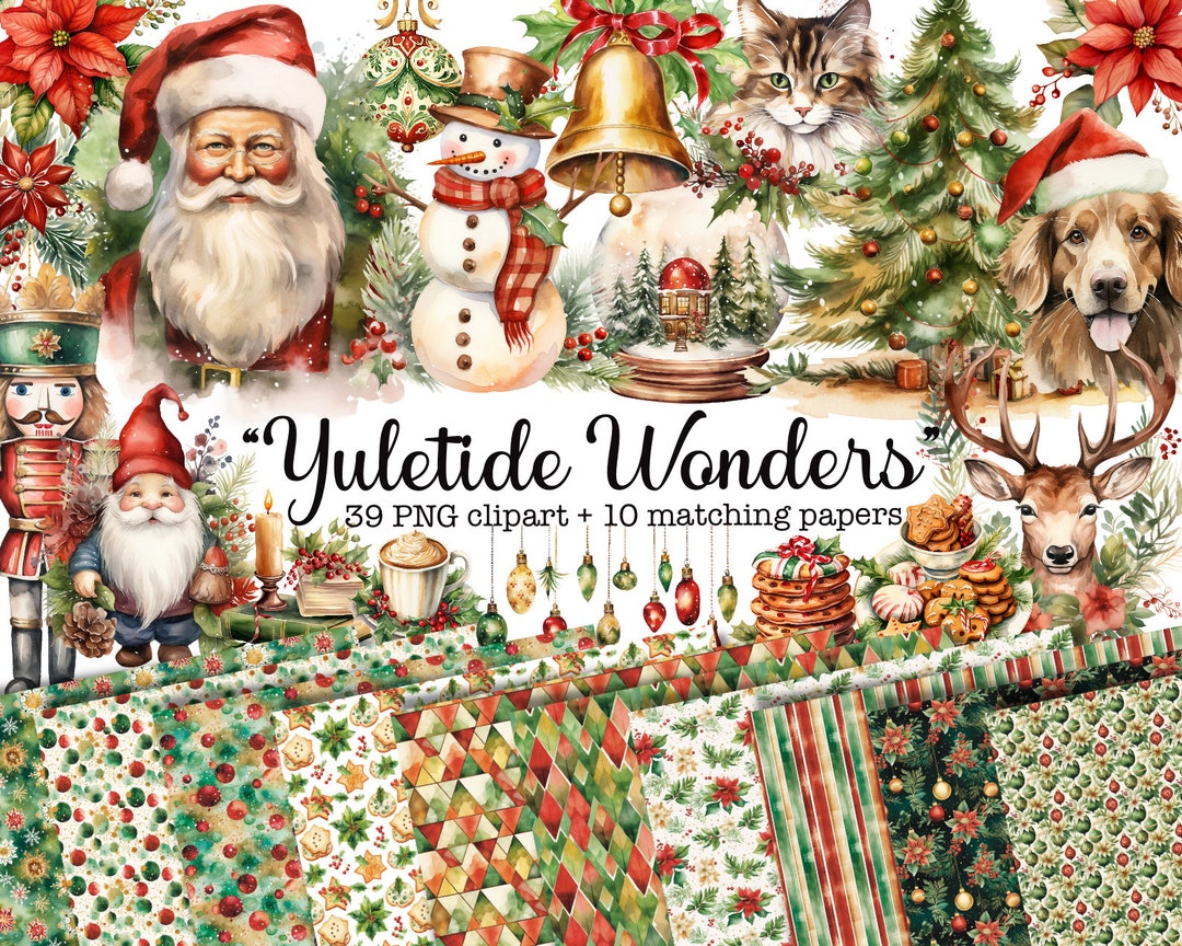 Santa Clipart Bundle, Watercolor Christmas Illustration, Nutcracker ...