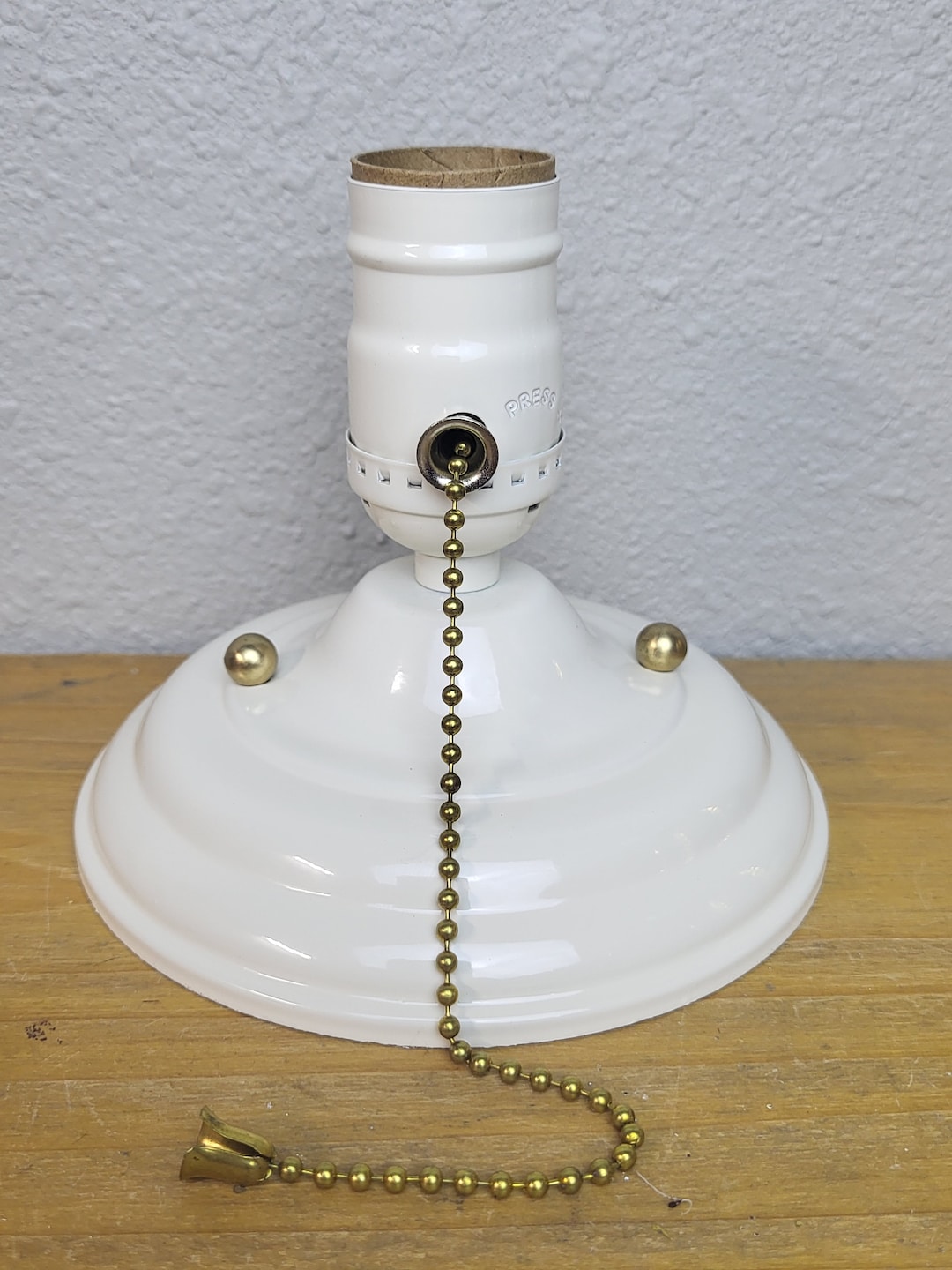 Vintage Pull Chain Fixture - Antique White - Etsy