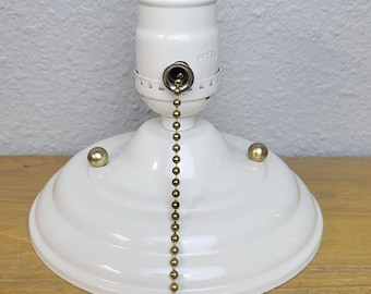 Vintage Paulding White Porcelain Pull Chain Light Socket Fixture #1629 ...