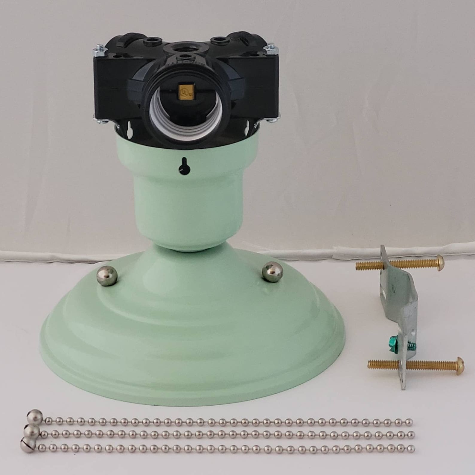 LOOK 3 Bulb JADITE GREEN 3-chain Light Fixture vintage Art - Etsy