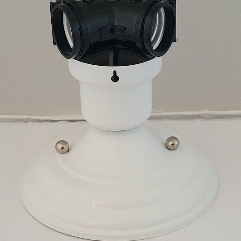 NEW 3-BULB White 3-chain Light Fixture -vintage Art Deco Shade Three ...