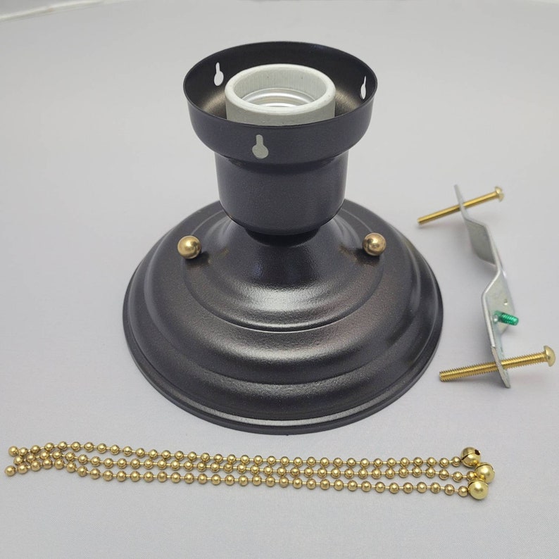 LOOK!!! NEW BRONZE 3-chain Light Fixture -vintage Art Deco Shade Three ...