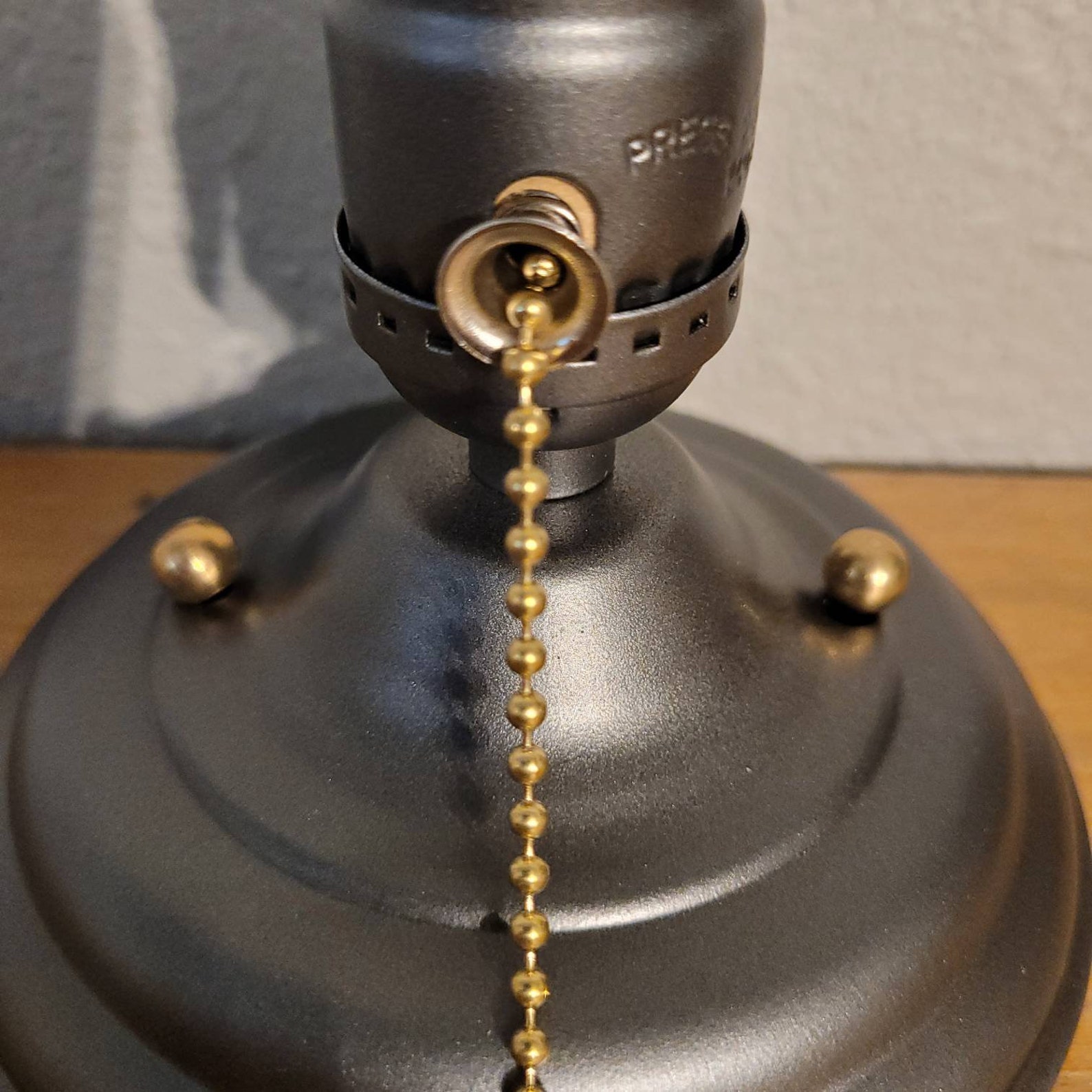 Vintage Pull Chain Fixture Steel Grey - Etsy