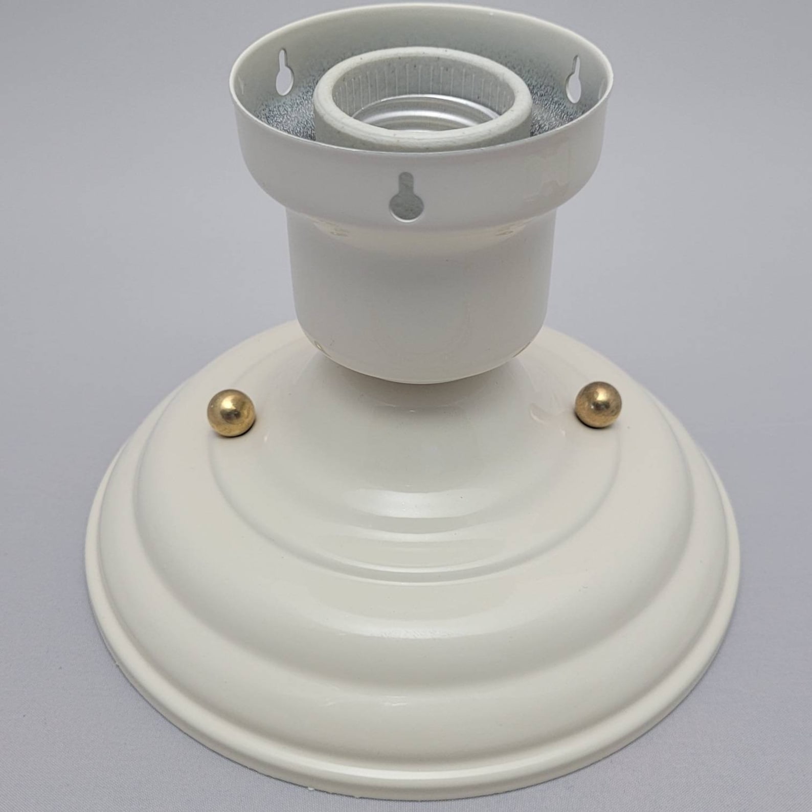 LOOK!!! New ANTIQUE WHITE 3-chain Light Fixture -vintage Art Deco Shade ...