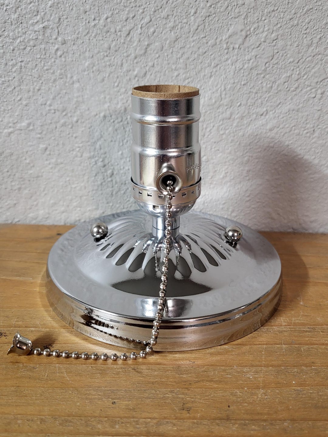 Vintage Pull Chain Fixture - Chrome - Etsy